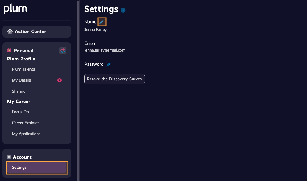 How can I update my name in Plum? – Plum Help Center