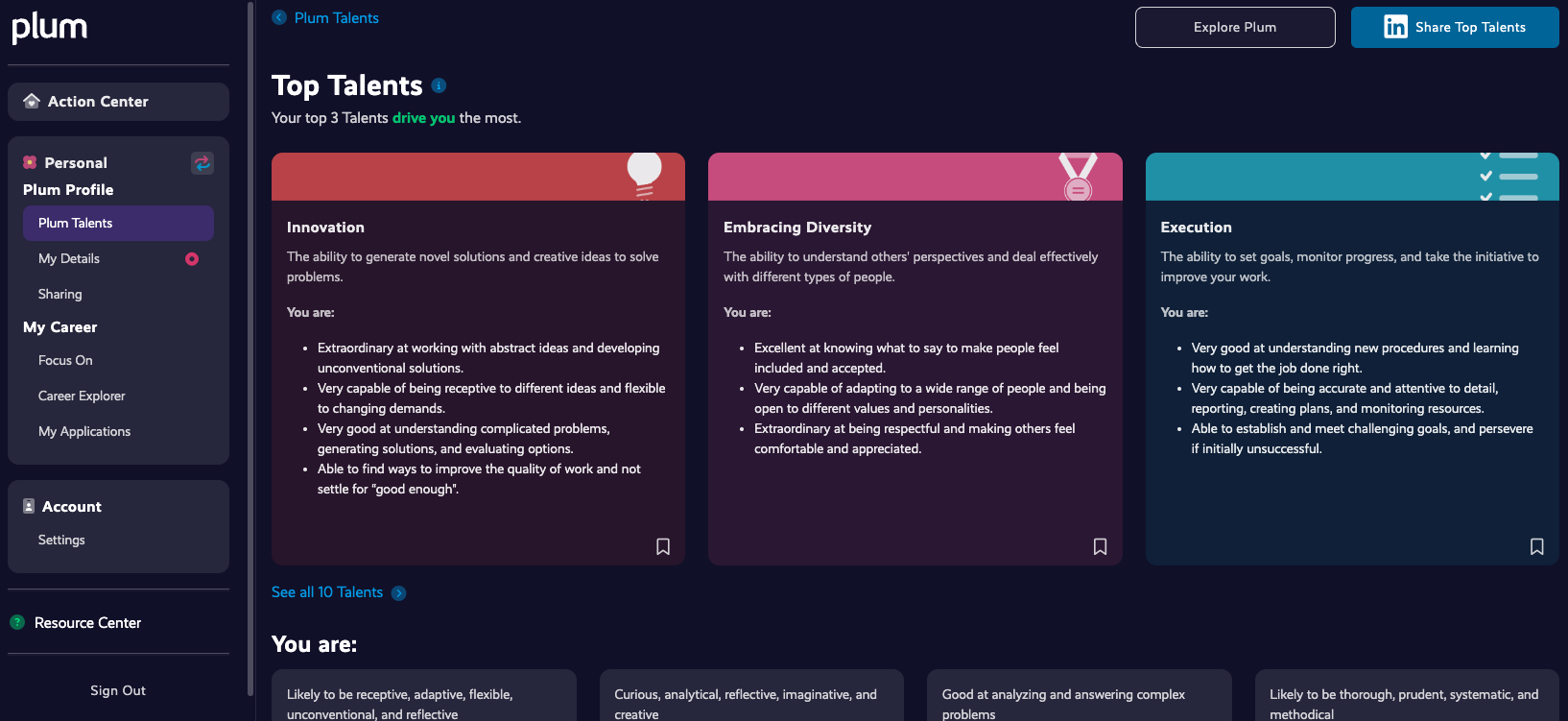 Exploring your Plum Profile – Plum Help Center