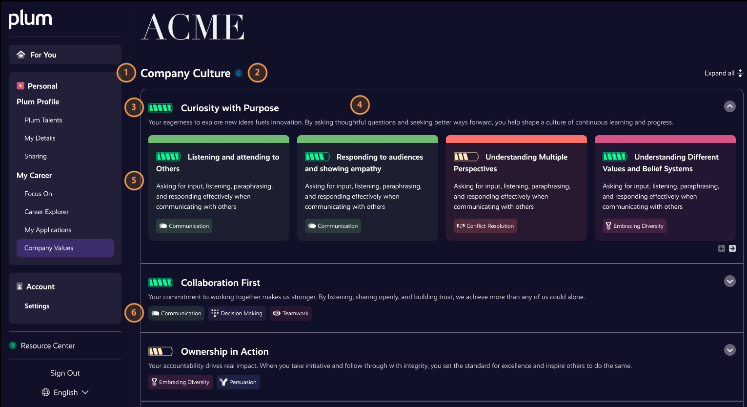 Interpreting your Company Values – Plum Help Center